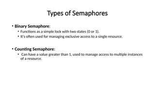 Working of semaphore in operating system level | PPTX