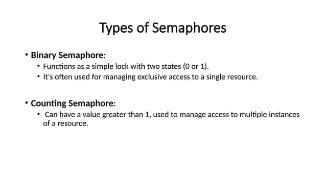 Working of semaphore in operating system level | PPTX