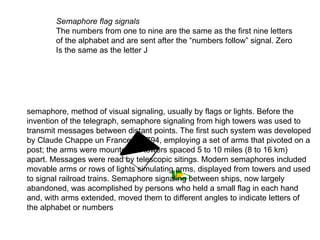 semaphore flag signals | PPT