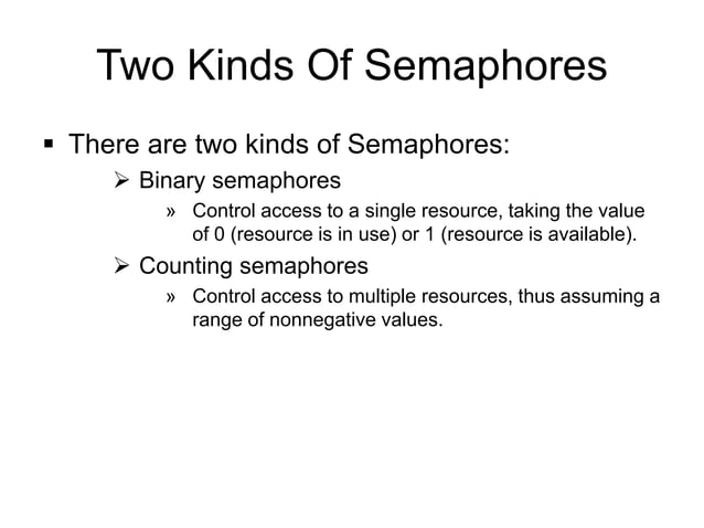 Semaphore | PPTX | Operating Systems | Computer Software and Applications