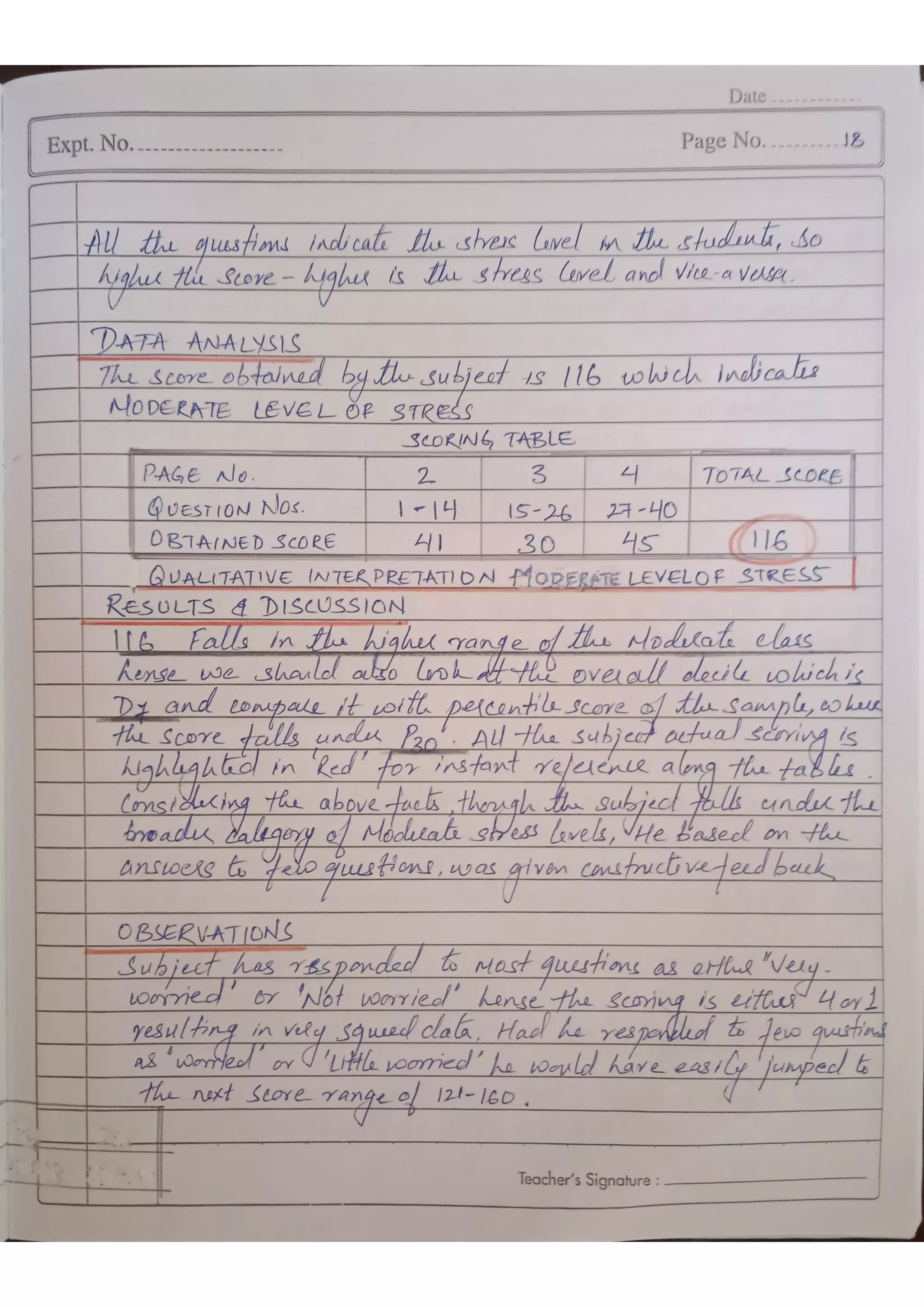 Test - Sema Rani's Stress Inventory for School Students - SISS | PDF