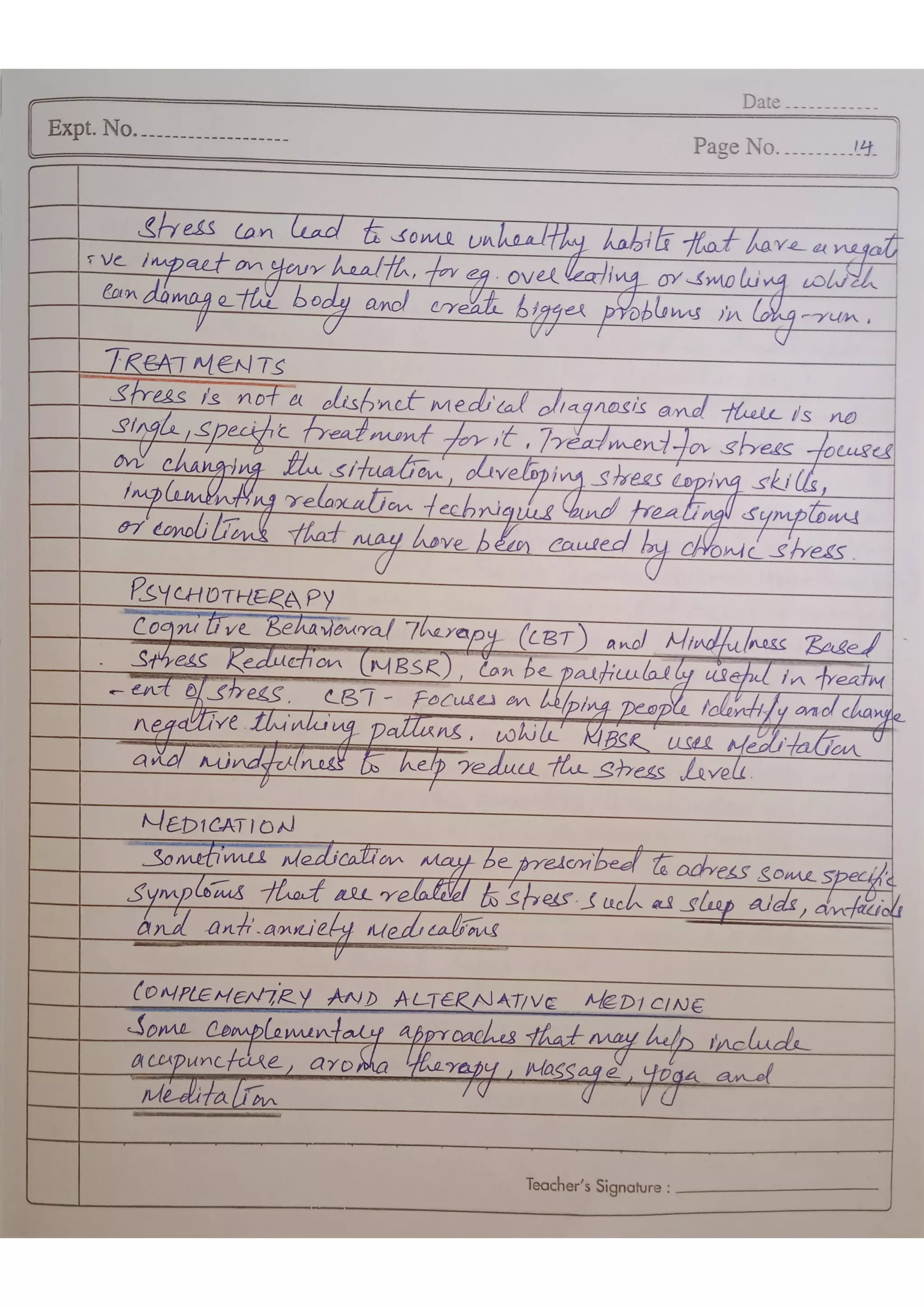 Test - Sema Rani's Stress Inventory for School Students - SISS | PDF