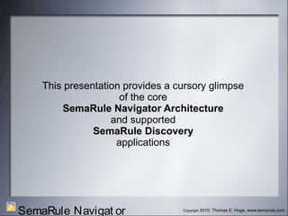 SemaRule Navigator: An Open-Source Framework for Semantic and Text Analysis Applications | PPT
