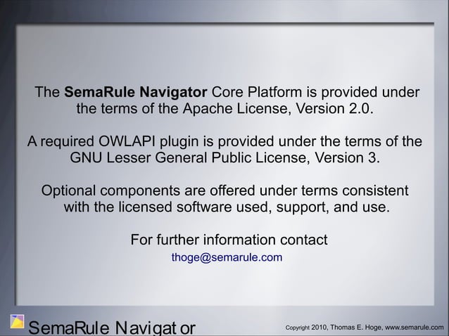 SemaRule Navigator: An Open-Source Framework for Semantic and Text Analysis Applications | PPT