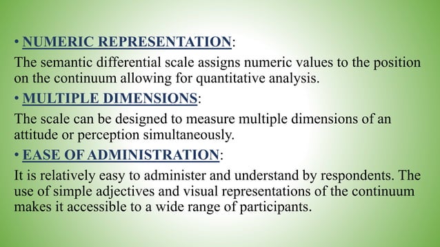 SEMATIC DIFFERENTIAL SCALE AND SUMMATED SCALE.pptx | Education