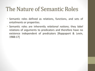 Sematic roles | PPTX