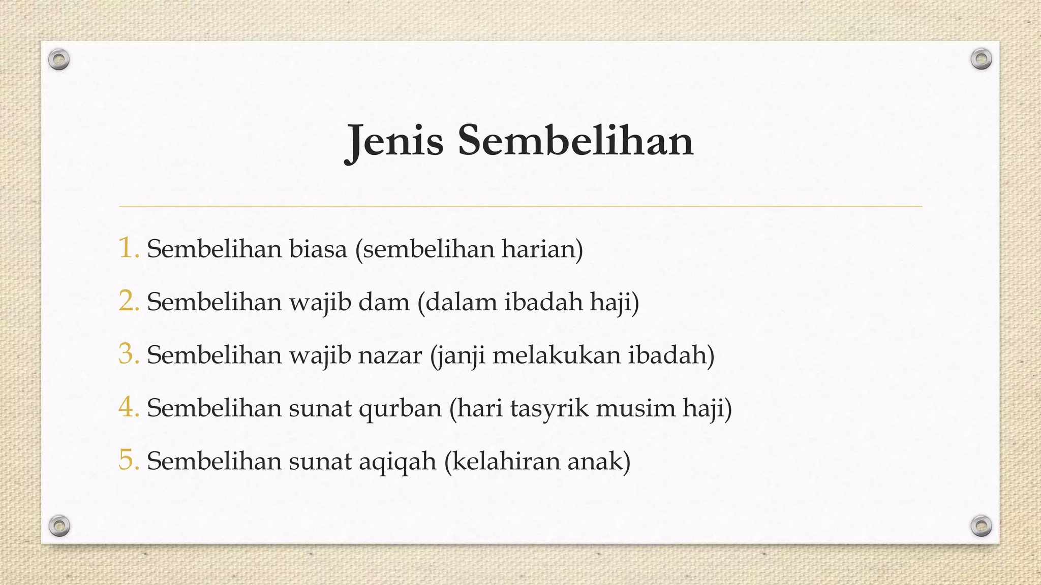 Sembelihan Mengikut Syara' | PPTX