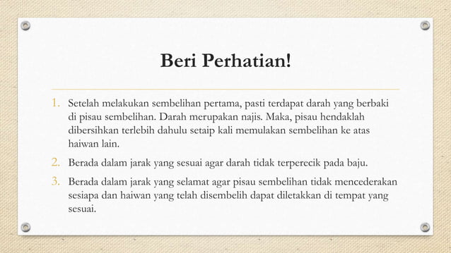 Sembelihan Mengikut Syara' | PPTX