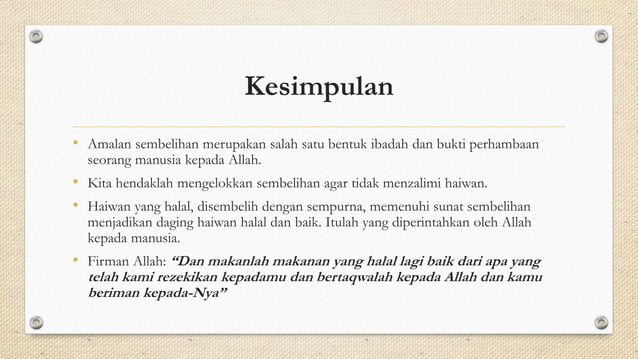 Sembelihan Mengikut Syara' | PPTX