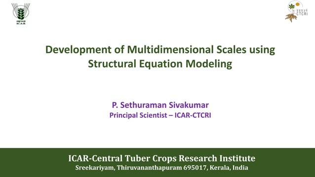 Development of Multidimensional Scales using Structural Equation ...