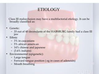 early treatment of class III malocclusion | PPT