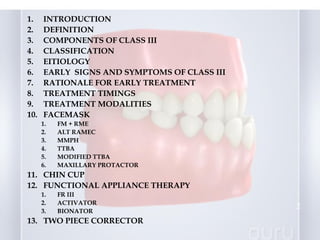 early treatment of class III malocclusion | PPT