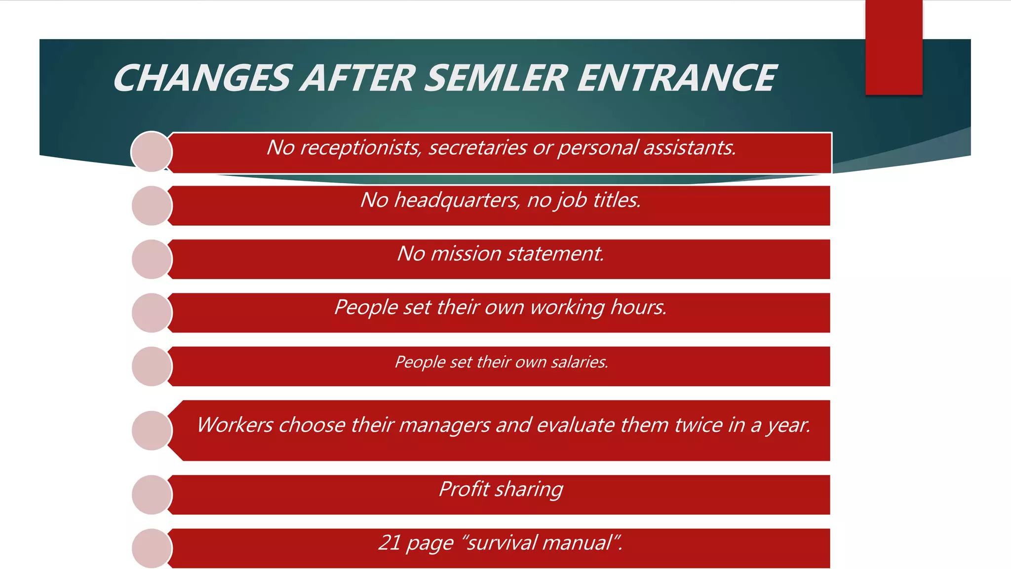 UNIQUE ORGANISATION STRUCTURE AT SEMCO | PPTX