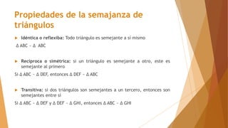 Semejanza de triángulos | PPTX