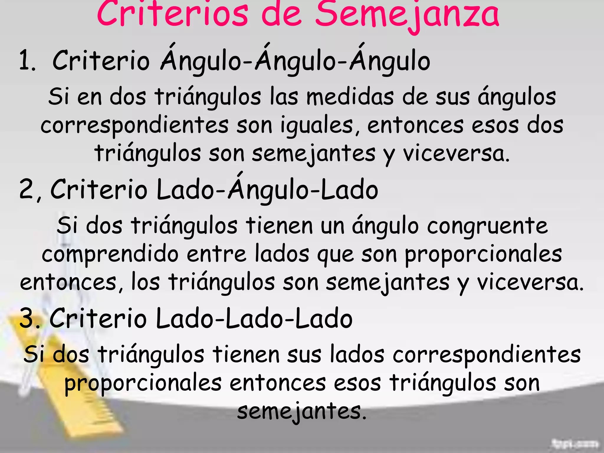Semejanza en geogebra | PPTX