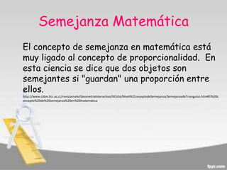 Semejanza en geogebra | PPTX