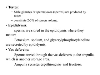 SEMEN analysis chemical and physical examination | PPTX