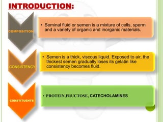 Semen analysis | PPTX