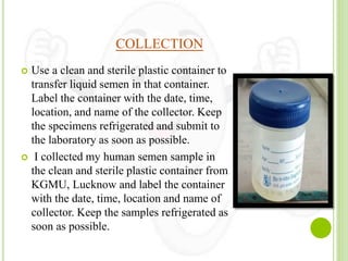Semen analysis | PPTX