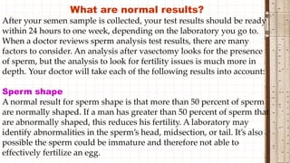Semen analysis - medical information | PPTX