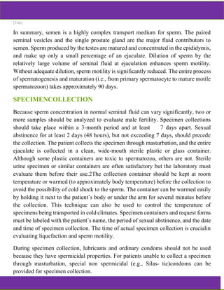 Semen analysis | PDF