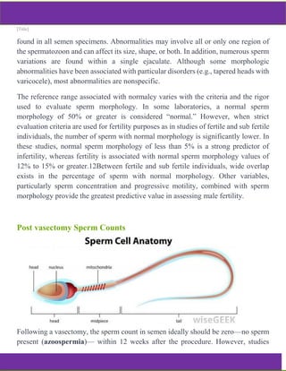 Semen analysis | PDF