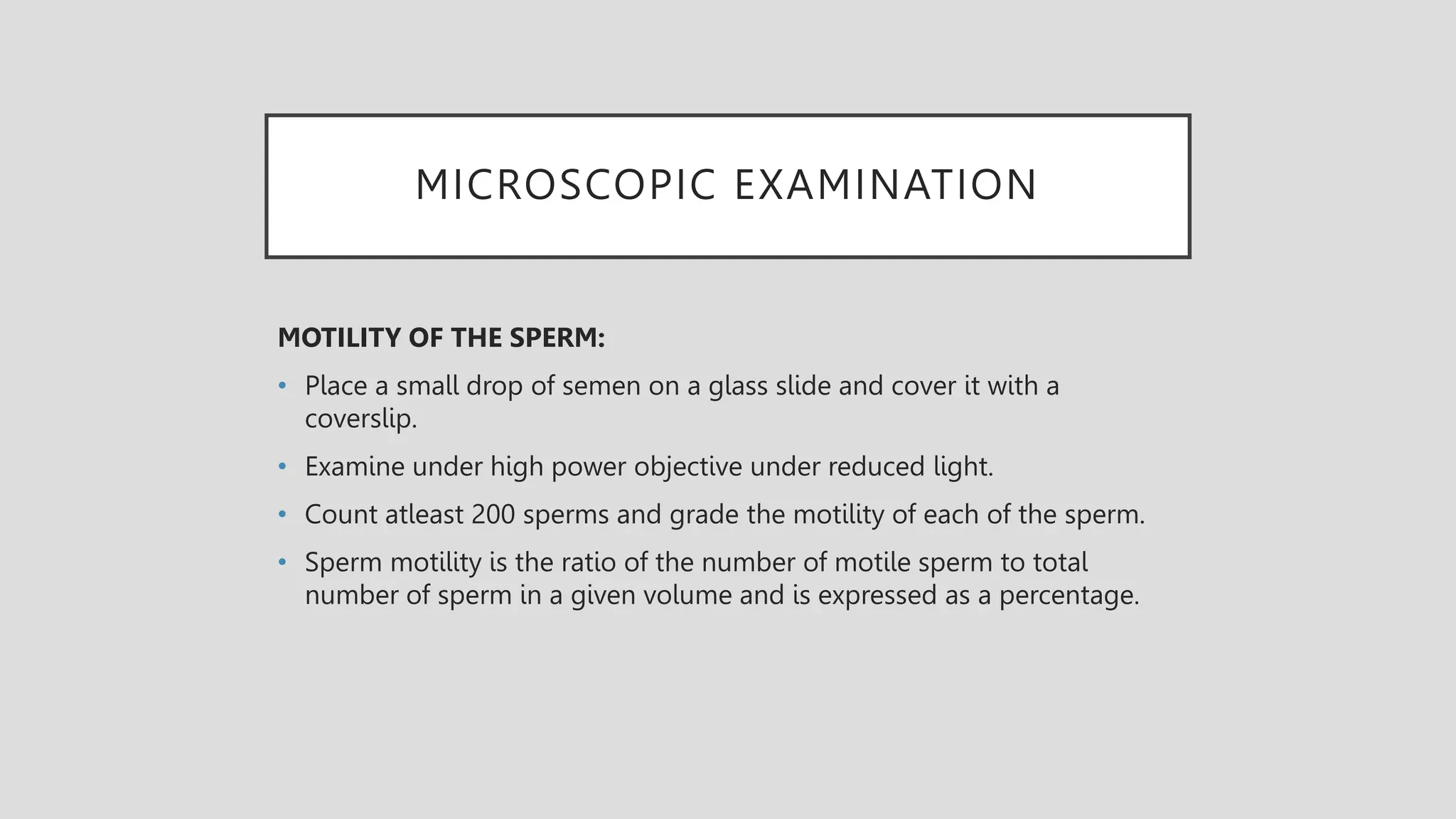 SEMEN ANALYSIS, physical chemical and microscopy | PPTX
