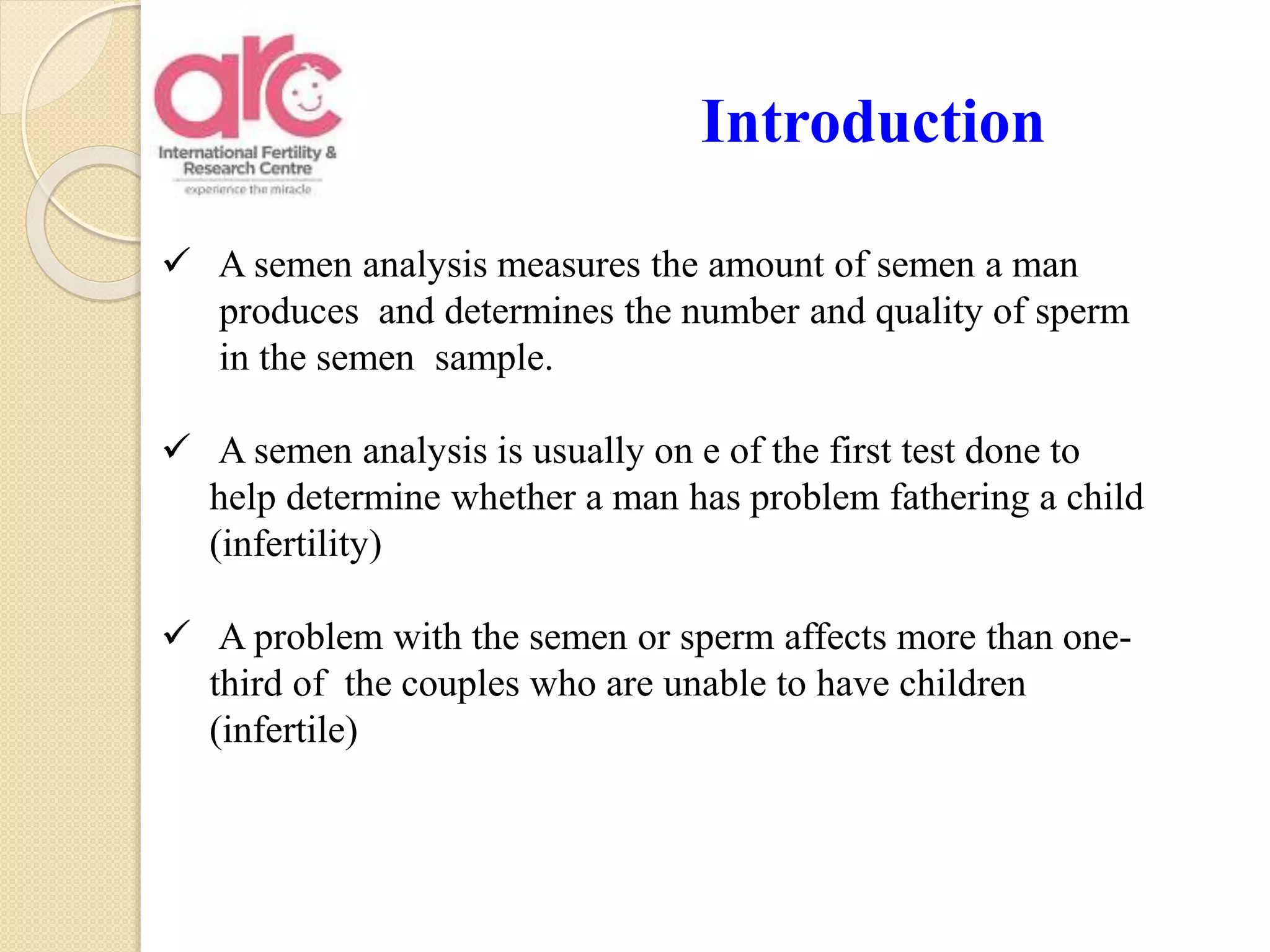 Semen analysis by Dr.Renukadevi | PPTX