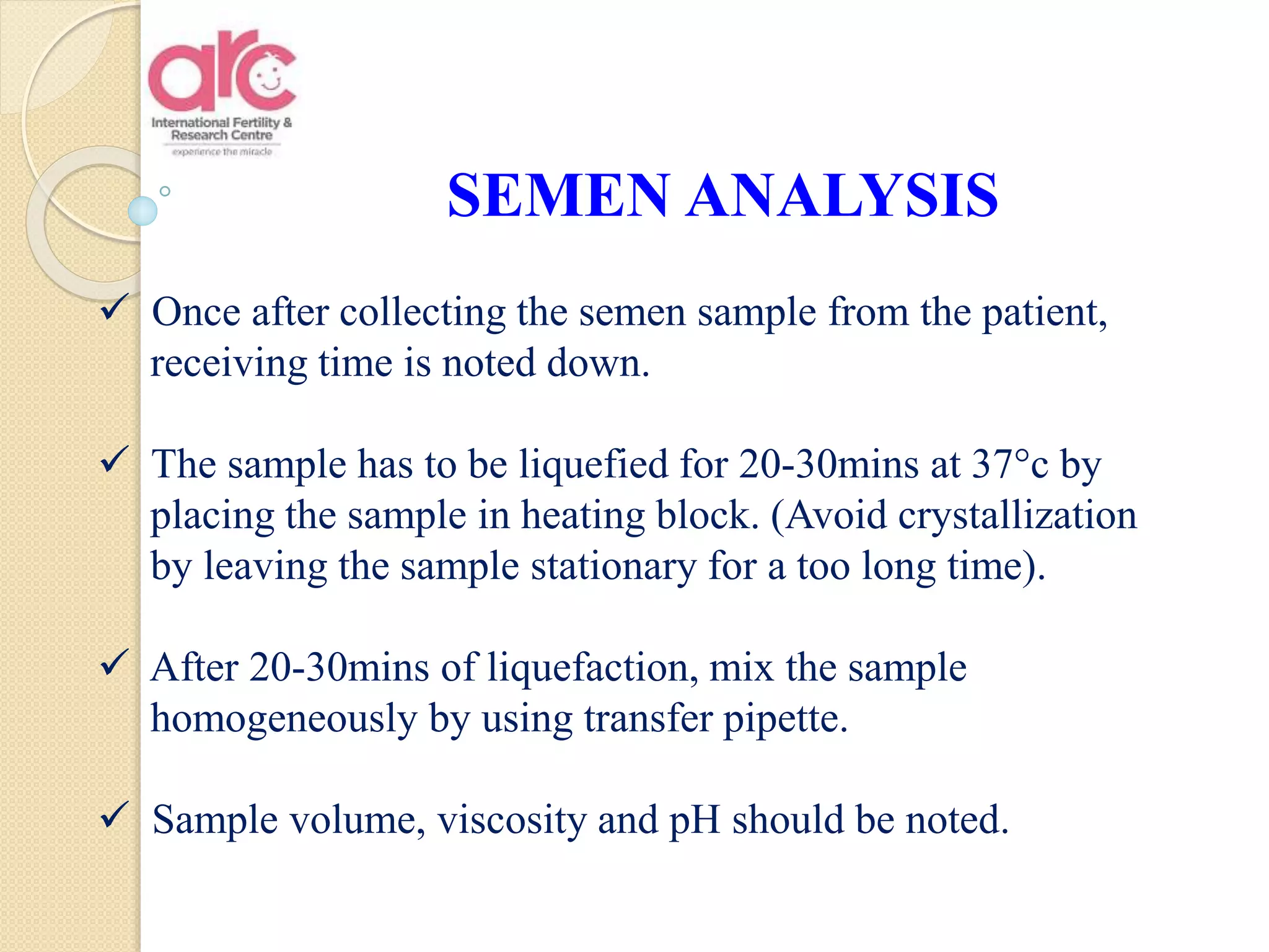 Semen analysis by Dr.Renukadevi | PPTX