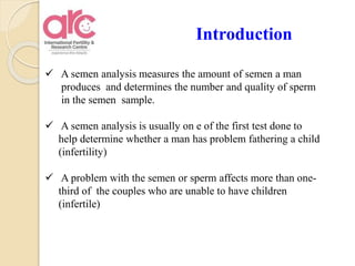 Semen analysis by Dr.Renukadevi | PPTX