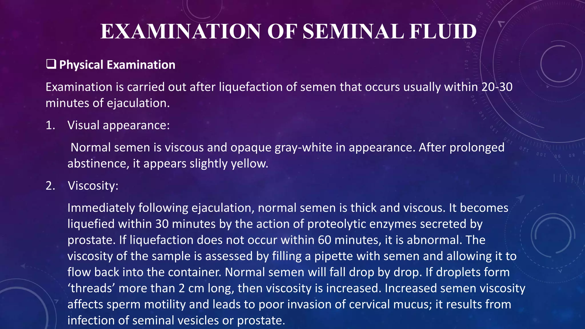Semen analysis or seminal fluid analysis | PPTX