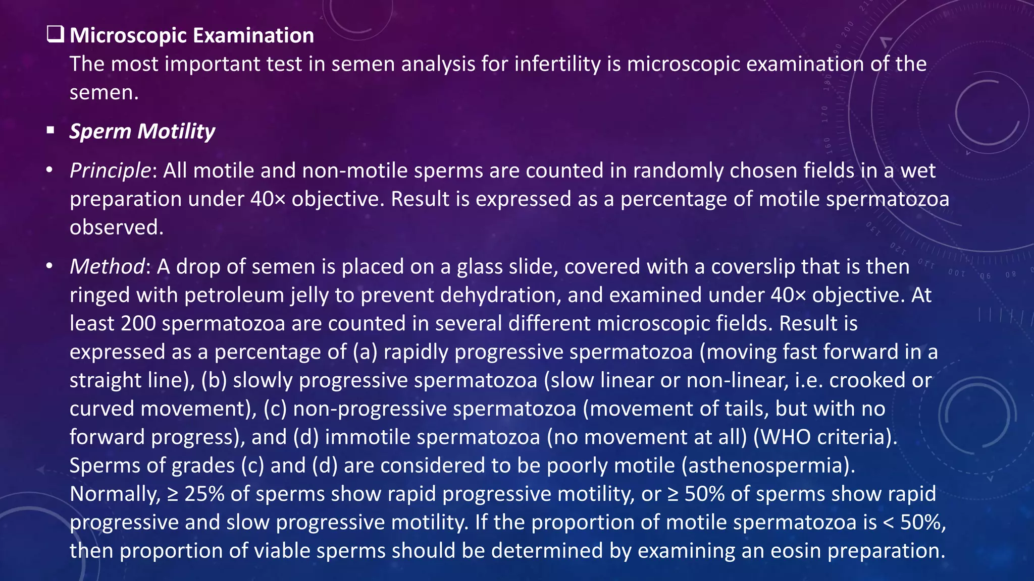 Semen analysis or seminal fluid analysis | PPTX