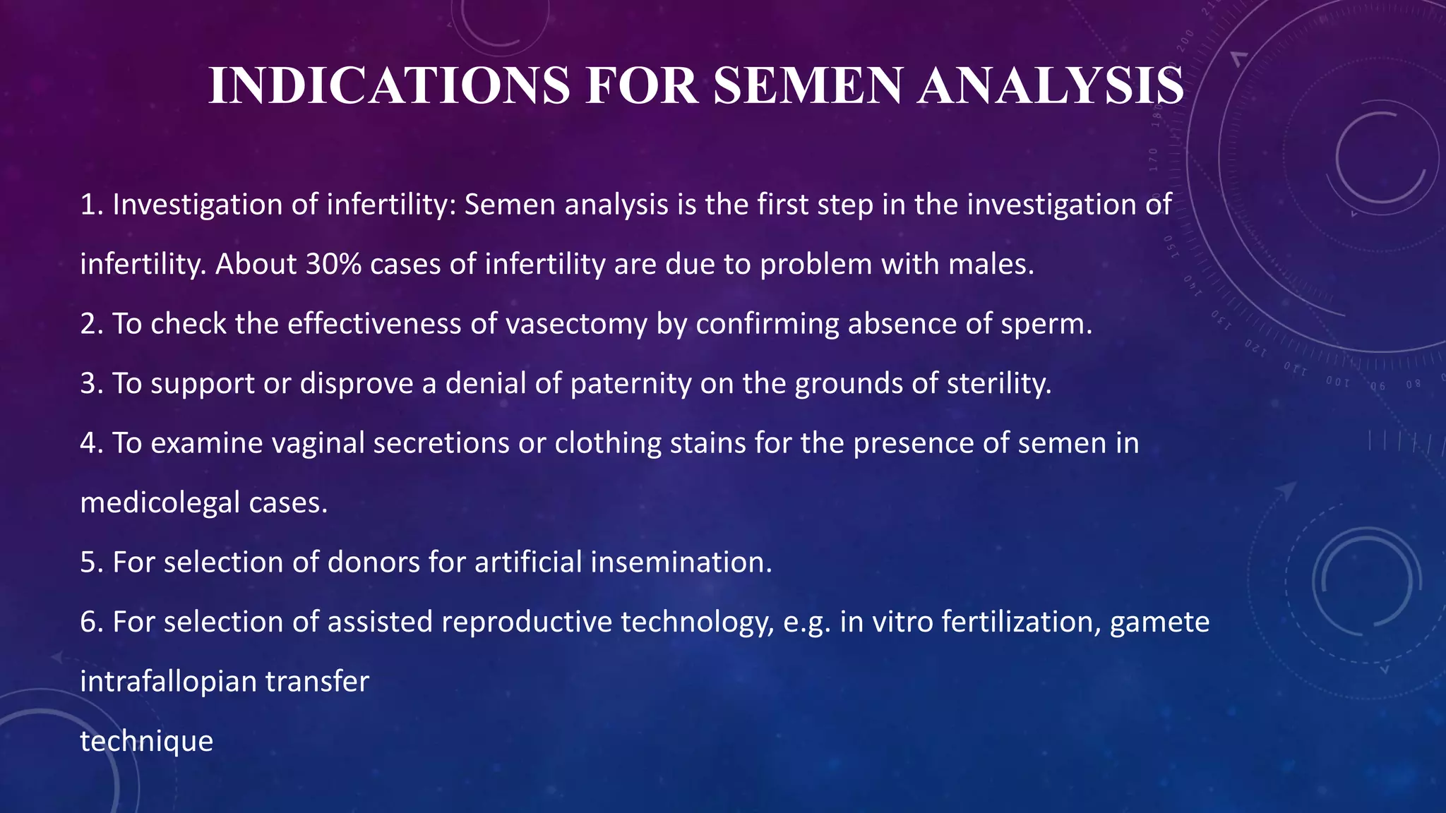 Semen analysis or seminal fluid analysis | PPTX