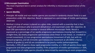 Semen analysis or seminal fluid analysis | PPTX