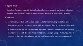 Semen analysis or seminal fluid analysis | PPTX