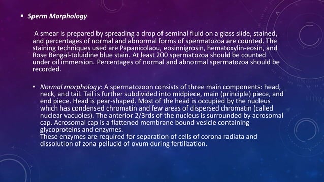Semen analysis or seminal fluid analysis | PPTX | Infertility ...
