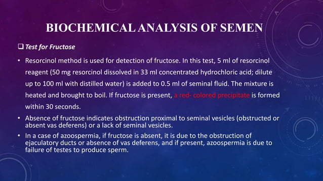 Semen analysis or seminal fluid analysis | PPTX | Infertility ...