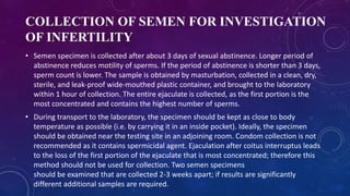 Semen analysis or seminal fluid analysis | PPTX
