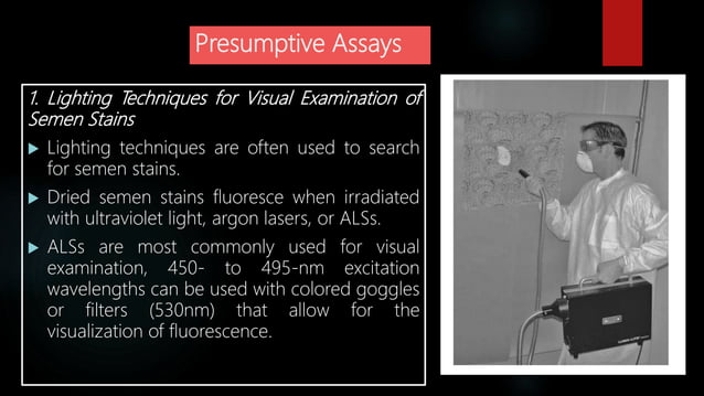 Semen Analysis Methods -Forensic Biology | PPTX | Reproductive Health ...