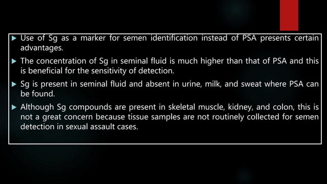 Semen Analysis Methods -Forensic Biology | PPTX | Reproductive Health | Diseases and Conditions