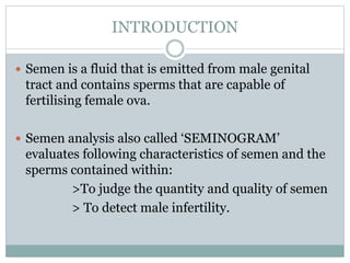 Semen analysis | PPTX