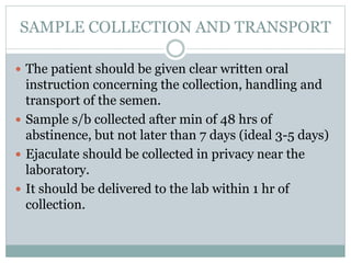 Semen analysis | PPTX
