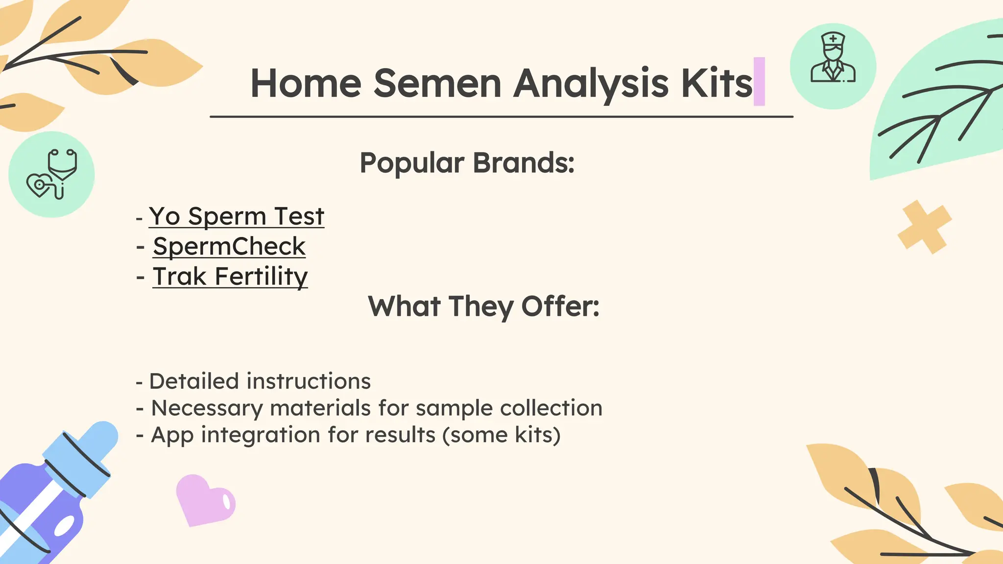 SEMEN ANALYSIS TEST AT HOME - SEMEN ANALYSIS PROCEDURE | PPTX