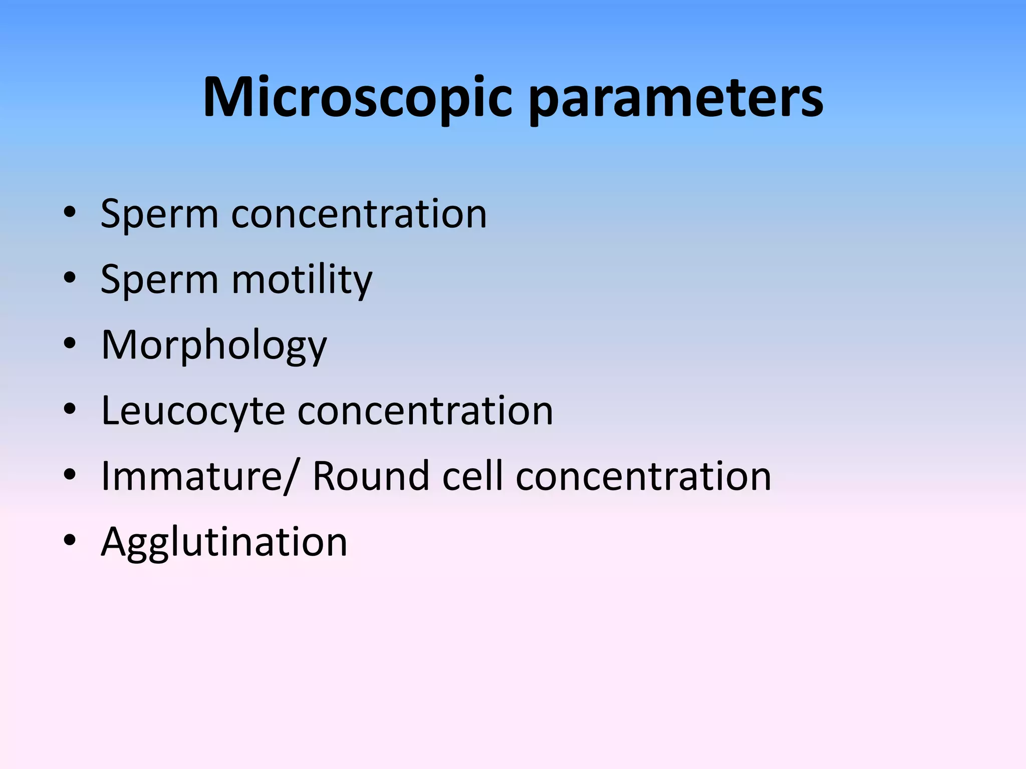 SEMEN ANALYSIS & W.H.O CRITERIA 2010 | PDF