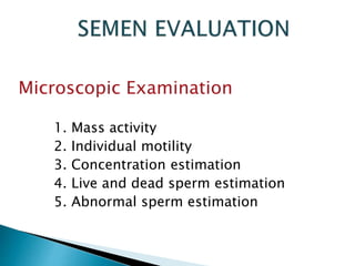 Semen Evaluation | PPTX