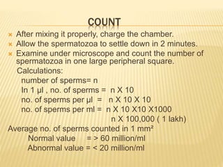 Semen examination | PPTX