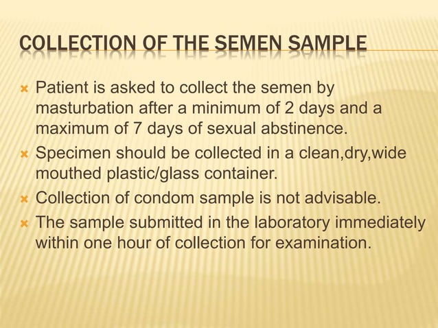 Semen examination | PPTX | Infertility | Reproductive Health