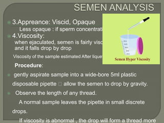 Semen examination | PPTX