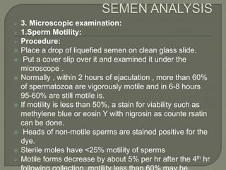Semen examination | PPTX