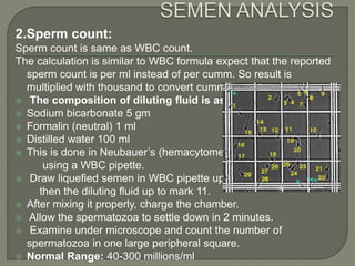 Semen examination | PPTX
